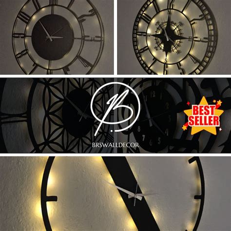 Xxl Compass Wall Clock Oversized Wall Clockcompass Clockmetal Modern