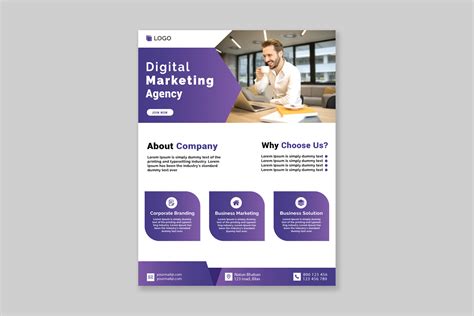 Digital Marketing Agency Flyer Design Graphic By Graphicworld
