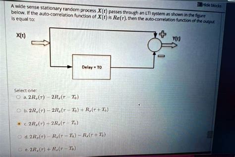 A Wide Sense Stationary Random Process Xt Passes Through An Lti System