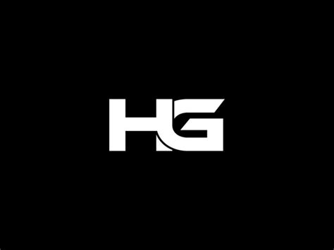 Hg 로고 디자인 프리미엄 벡터