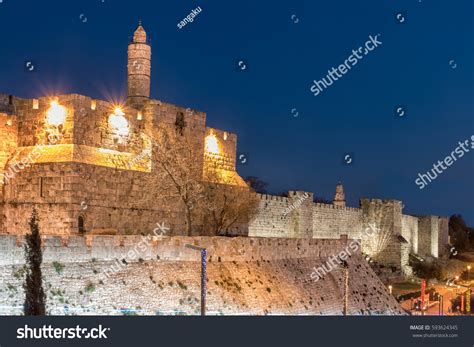 예루살렘 올드시티 다윗 타워 앳 스톡 사진 593624345 Shutterstock
