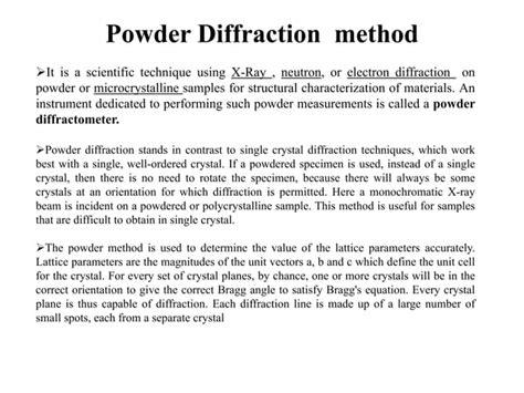 Lecture 1 Principle And Application Of X Ray Diffractometer Pdf