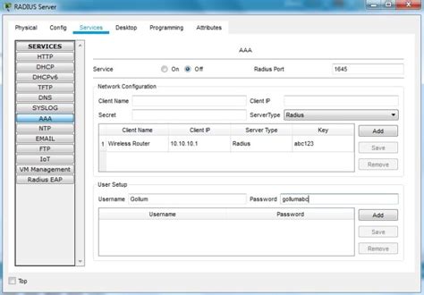 Cisco Radius Server Configuration On Packet Tracer ⋆ Ipcisco