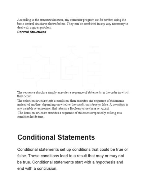 Programming Control Structures: A Comprehensive Guide to Conditional ...