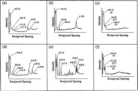 X Ray Powder Diffraction Patterns From The Various Phases Of
