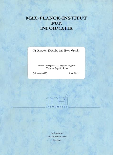 Pdf On Kernels Defaults And Even Graphs