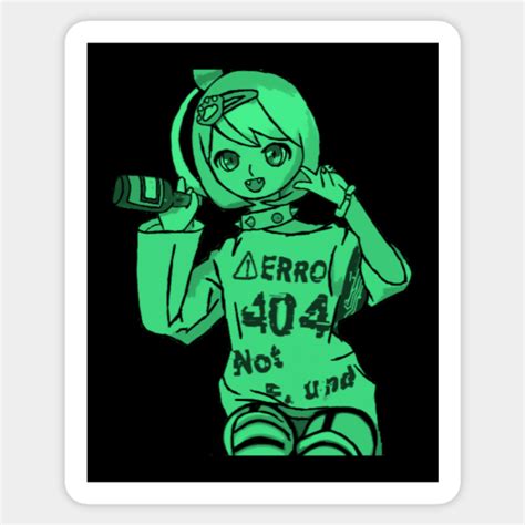 Computer Error Anime Girl Computer Error Anime Girl Sticker Teepublic