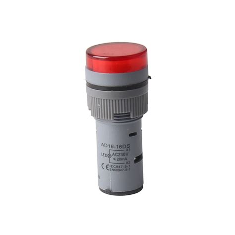 Ad16 16ds 16 Mm 230v Red Led Lighting Signal Indicator Lamp China