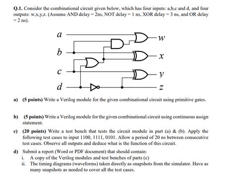Solved Q Consider The Combinational Circuit Given Below Chegg