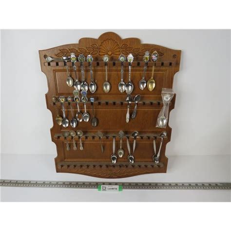 Spoon Rack W Spoons Bodnarus Auctioneering