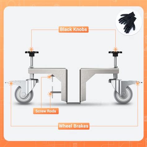2 Pcs Door Installation Dolly Kit Heavy Panel