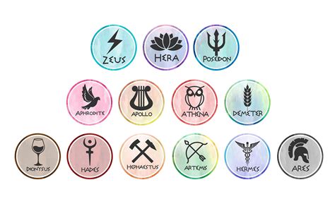 Greek Gods Symbols Vinyl Stickers Percy Jackson Inspired Stickers