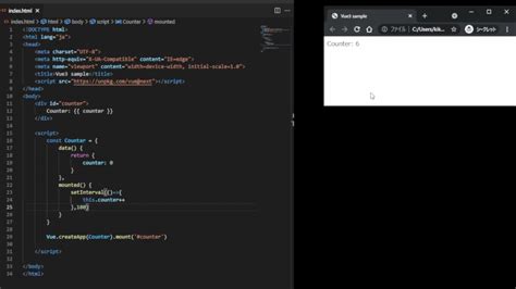 Vue3 入門② Vuejs データとdomのリンクを確認しよう！リアクティブって便利ね Youtube