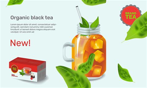 冰茶現實主義風格中的向量插畫設計範本向量圖形及更多俄羅斯圖片 俄羅斯 個性 包裝品 Istock