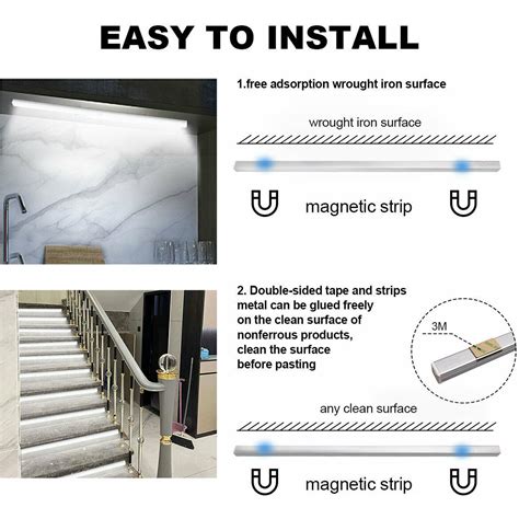 wireless usb rechargeable pir motion sensor led night light