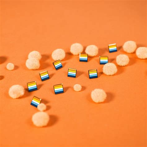 Sunset Aroace Mini Flag Pin — Lgbt Pride Badge Stud Queer Ace Aromantic