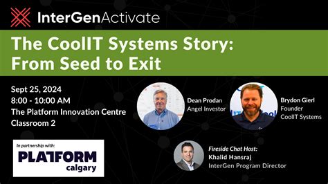 Intergen Activate The Coolit Systems Story From Seed To Exit