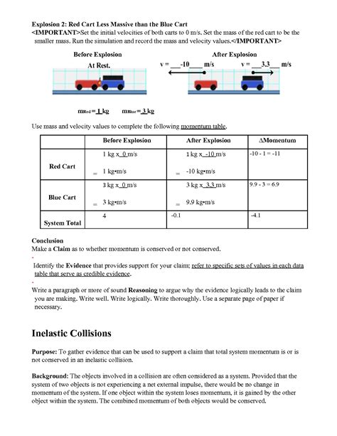 SOLUTION Momentum Conservation In Explosions Studypool