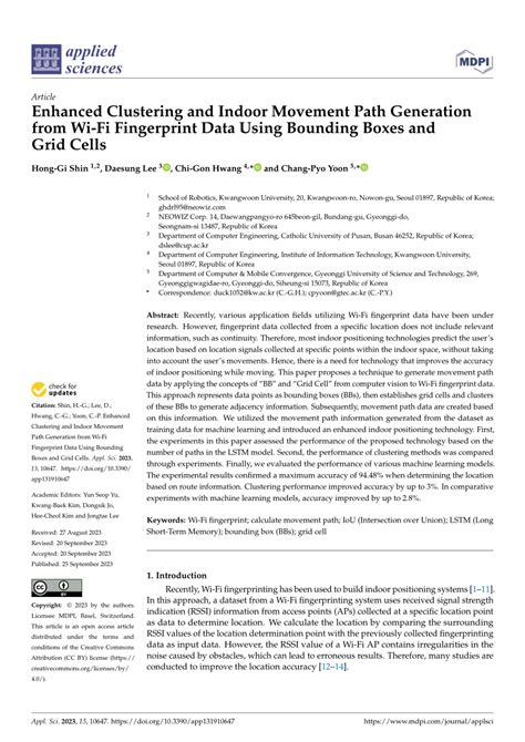 PDF Enhanced Clustering And Indoor Movement Path Generation From Wi