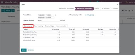 Odoo 15制造业订单的生产计划工作 欧宝娱乐平台网站