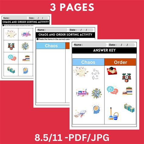 Discovering Chaos And Order Sorting Activity Cut And Paste Made By
