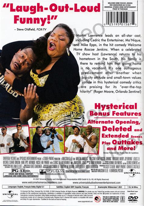 Welcome Home Roscoe Jenkins On Dvd Movie
