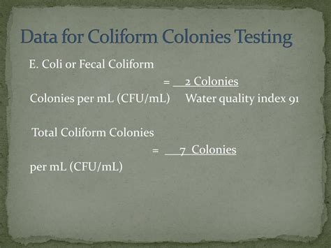 Ppt Coliform Bacteria Testing Powerpoint Presentation Free Download Id2436075