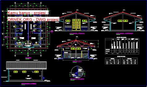 Kamu Banyo Projesi Dwg Projesi Autocad Projeler
