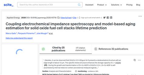 Citation Report Coupling Electrochemical Impedance Spectroscopy And