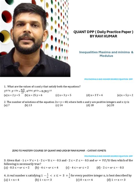Inequality J Maximum Minimum And Module Modulus Dpp Pdf Equations