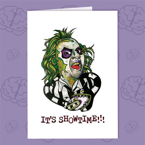 Tim Burtons Beetlejuice A5 Greetings Cards Etsy