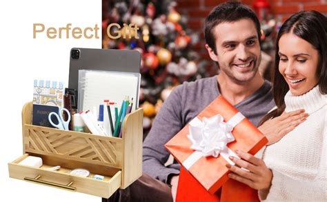 Sglrt Wood Desk Organizers And Storage With Drawer Mail