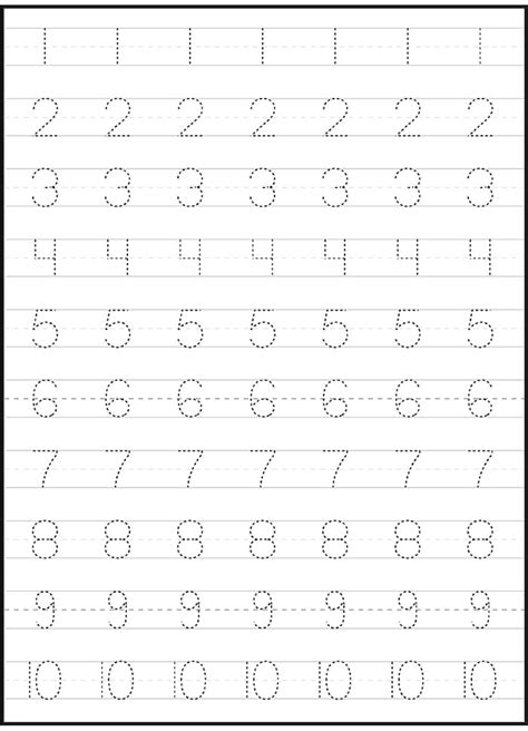 Printablel Number Tracing For Preschool Free Download And Print For You