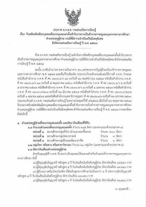 คน กศน ประกาศรับสมัครสอบคัดเลือก ครูผู้ช่วย สกร Facebook