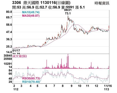 熱門股－鼎天 買盤力挺強攻漲停 上市櫃 旺得富理財網