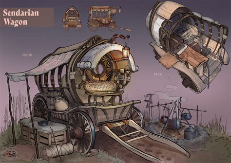 Belgariad Sendarian Wagon Fantasy Illustration
