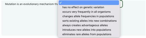 Mutation Is An Evolutionary Mechanism The Has Studyx