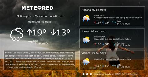 El Tiempo En Casanova Lonati Predicción A 14 Días Meteored