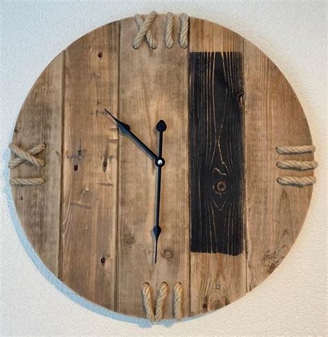 Wandklok Cm Handgemaakt Handmade Romeinse Cijfers Hout