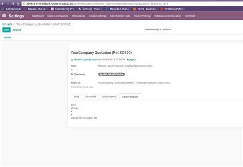 110 Irmailserver Unicodeencodeerror For Username With Special