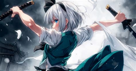 白髪 1月31日のお題で魂魄妖夢 底辺あんぐungのイラスト Pixiv