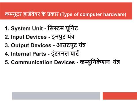 Computer Hardware Ppt Pptx