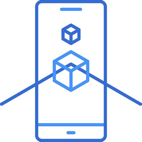 Augmented Reality Technology Icon With Blue Duotone Style Computing Diagram Download File