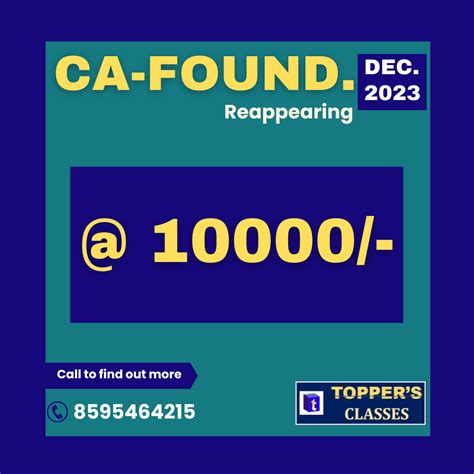 Toppers Classs Indias No 1 Ca Coaching Institute Ca Foundation