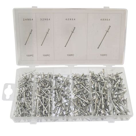 400pcs Aluminium Rivet Assortment Toolwarehouse