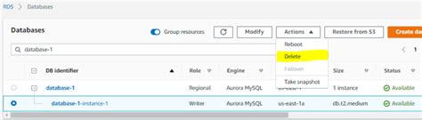 How To Delete An Rds Instance Aws Bytes
