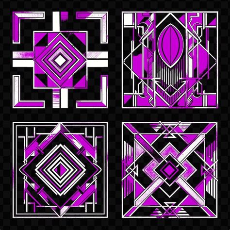 Premium Psd Geometric Mosaic With Repeating Patterns Borderlines