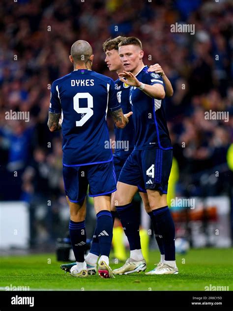 Scotlands Scott Mctominay Celebrates With His Team Mates After Scoring