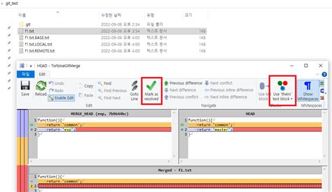 Git의 원리 5 Git Merge Conflict Tortoisegit