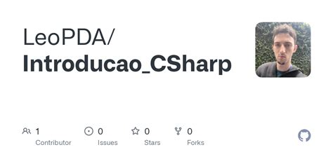 Github Leopdaintroducaocsharp